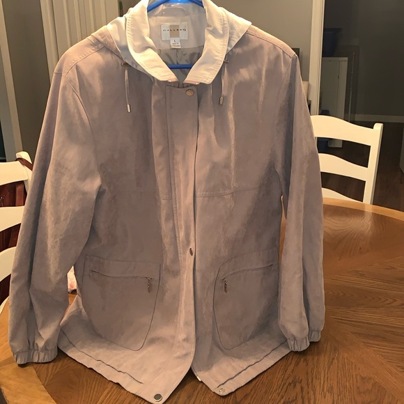 Gallery | Jackets & Coats | Womens Gallery Tan Hooded Rain Jacket ...